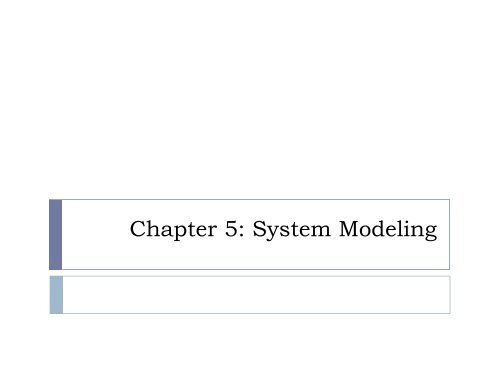 Chapter 5: System Modeling - Index of