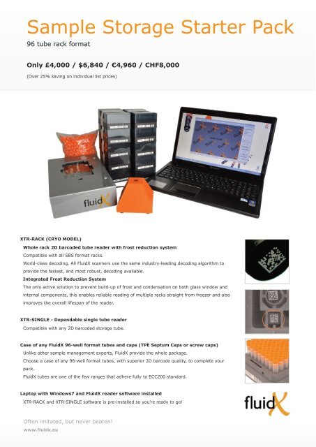 Sample Storage Starter Pack - FluidX