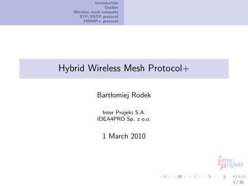 Hybrid Wireless Mesh Protocol+