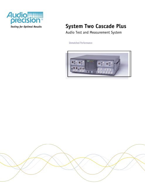 System Two Cascade Plus - Liberty Test Equipment
