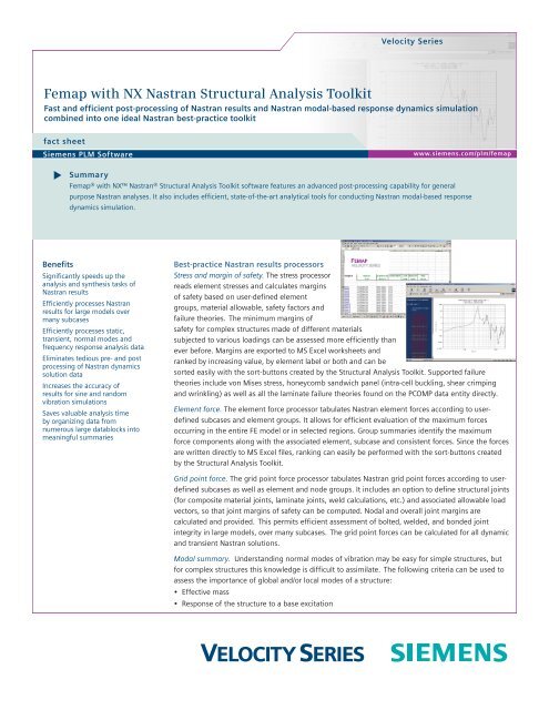 Femap with NX Nastran Structural Analysis Toolkit - NOVASYSTEM Srl