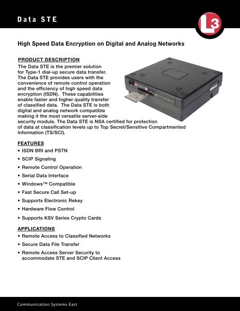 Data STE - L-3 Communications