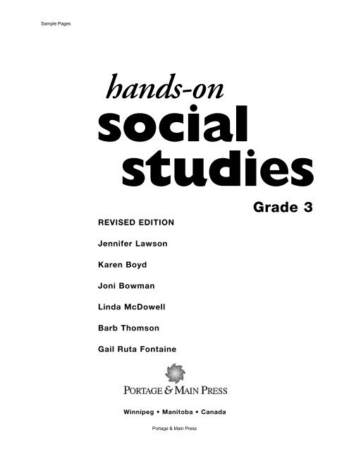 Hands-On Social Studies, Grade 3 - Portage & Main Press