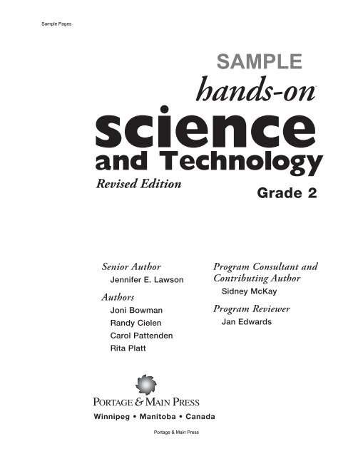 Hands-On Science and Technology, Grade 2 - Portage & Main Press