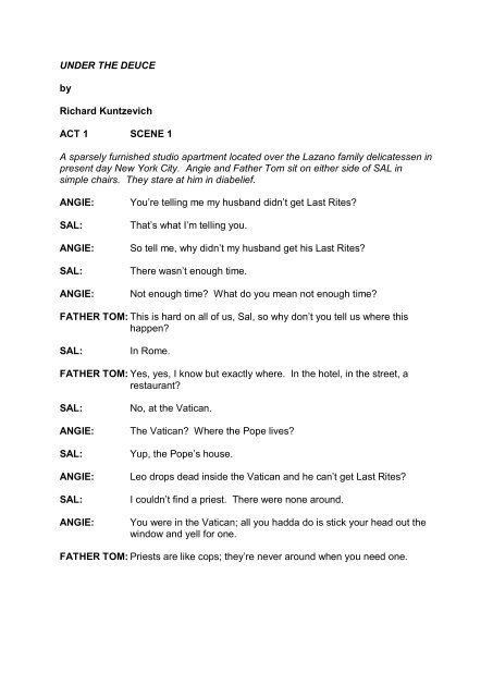 The Script Comedy Plays