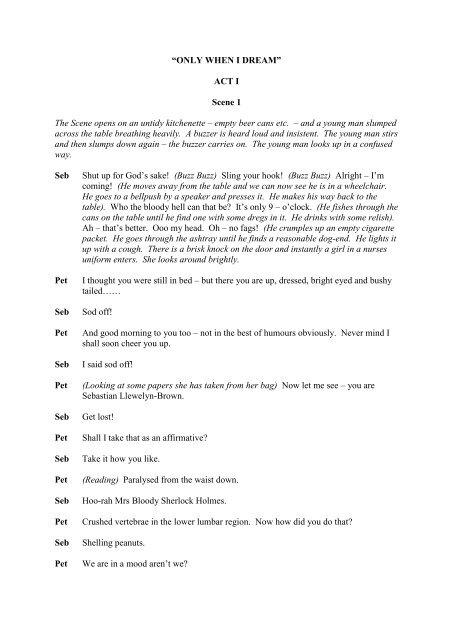 The Script - Comedy Plays