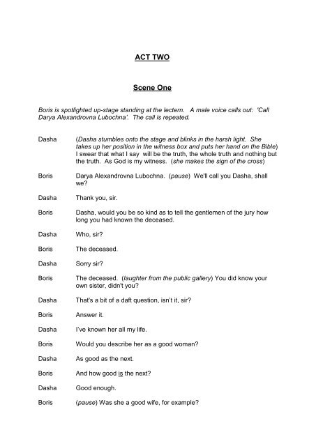 The Script Comedy Plays