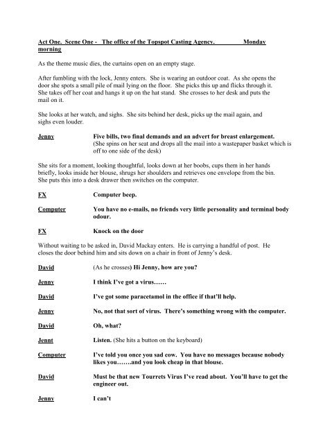 The Script - Comedy Plays