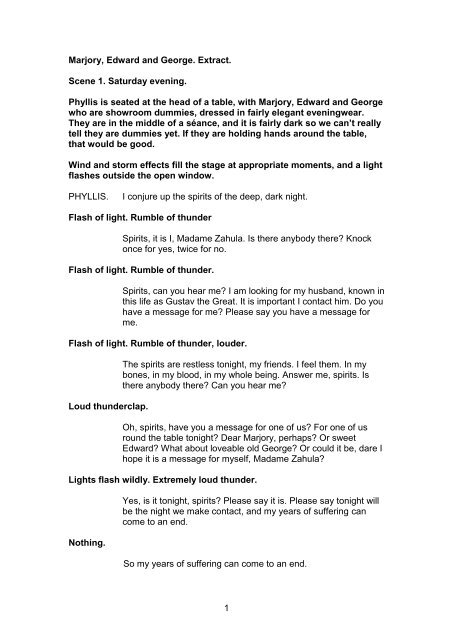 The Script - Comedy Plays