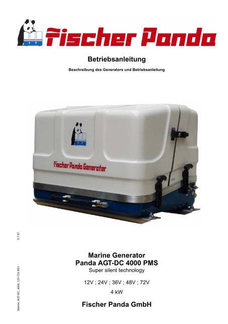 Marine Generator Panda AGT-DC 4000 PMS Fischer Panda Gmbh ...