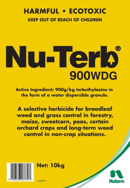 173998 02 Nu Terb 900 WDG 10kg Front - Pest Genie