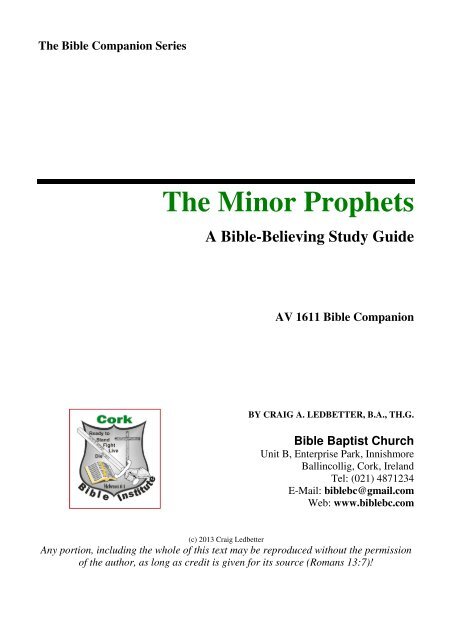 Introduction to the Minor Prophets - Bible Baptist Church