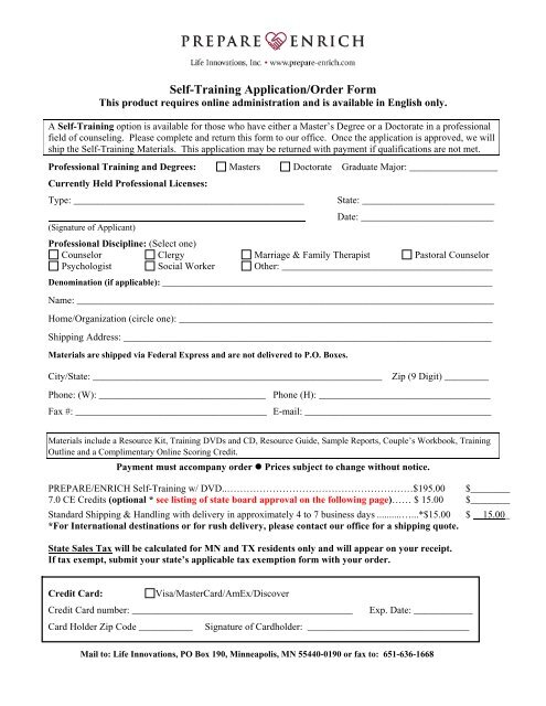 Self-Training Application - Prepare-Enrich