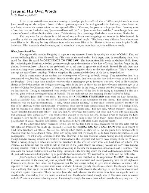 Jesus in His Own Words.pdf - Joliet church of Christ