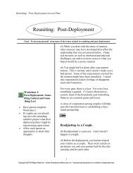 Worksheet - Nurturing Parenting