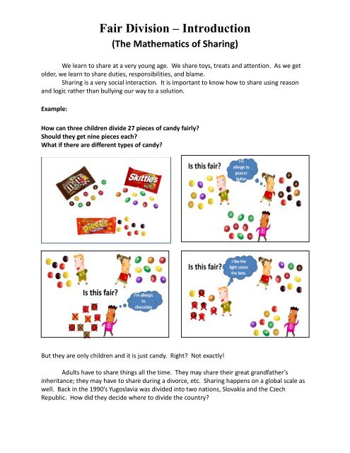 Fair Division – Introduction - Lynn English Faculty Websites