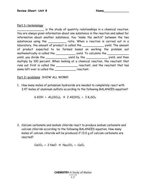 Unit 8 Review