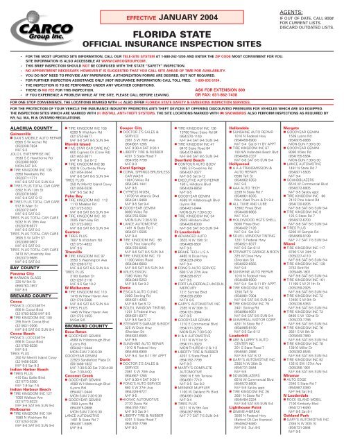official insurance inspection sites - Carco Group, Inc.