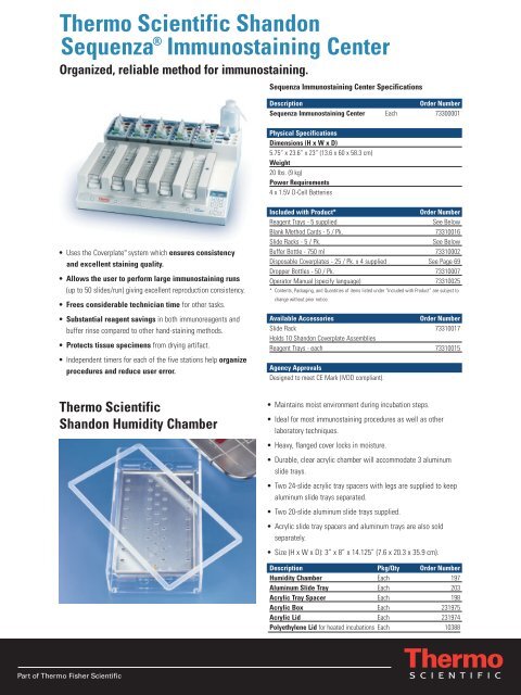 Thermo Scientific Shandon Sequenza Immunostaining Center - Cellab