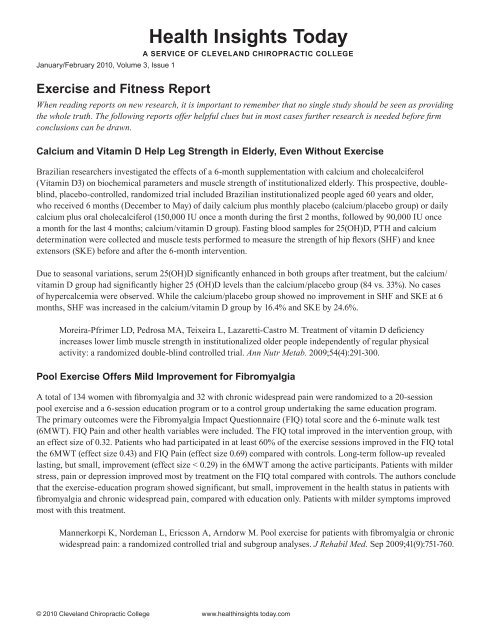 exercise and fitness report - Health Insights Today