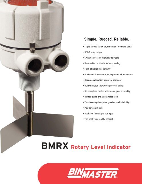 BMRX Rotary Level Indicator - Measurement Resources