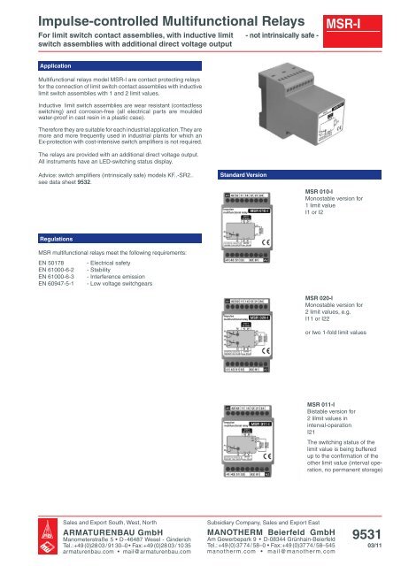 MSR-I Impulse-controlled Multifunctional Relays 9531