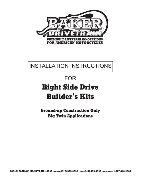 Right Side Drive Builder's Kits - Baker Drivetrain