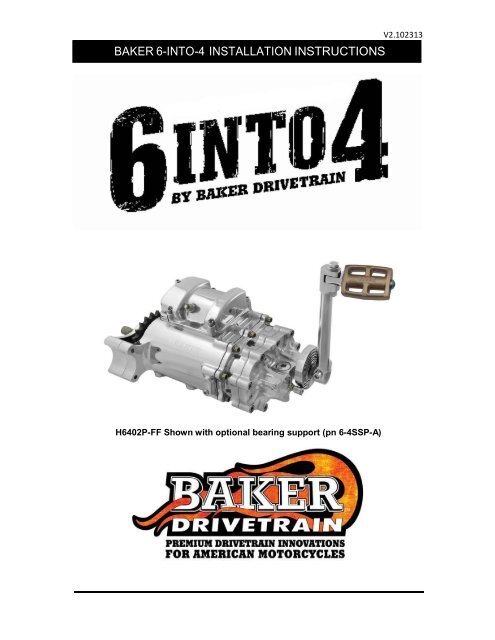 BAKER 6-INTO-4 INSTALLATION INSTRUCTIONS - Baker Drivetrain