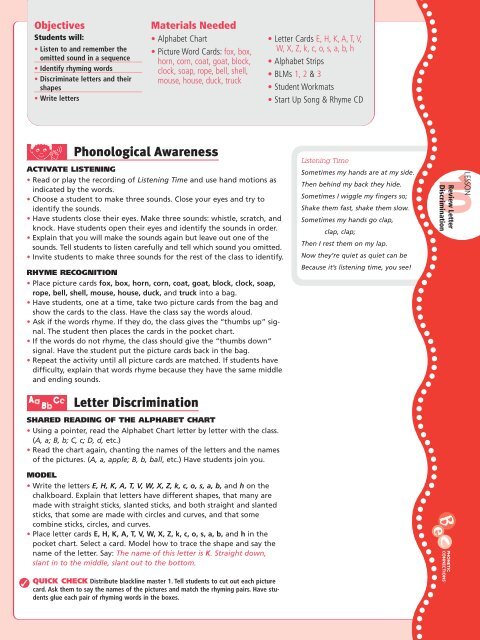 Phonological Awareness Letter Discrimination - Benchmark ...