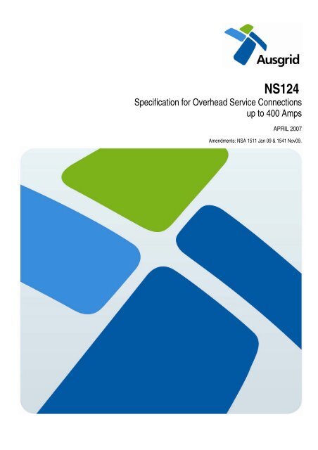 Specification for Overhead Service Connections up to 400 ... - Ausgrid