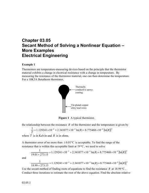 Secant Method Of Solving A Nonlinear Equation â More Examples 3367