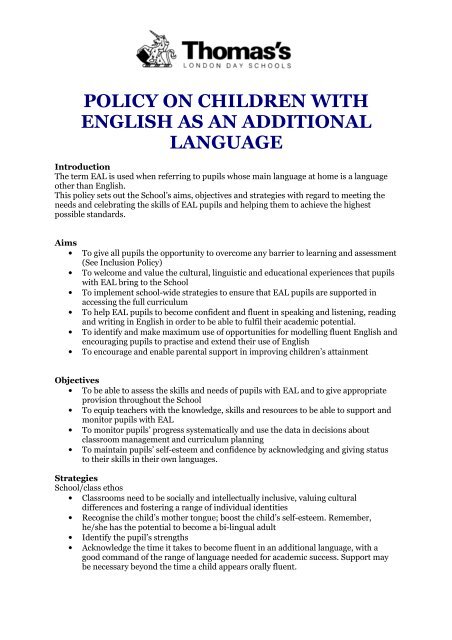Policy On Children With English As An Additional Language policy-on-children-with-english-as-an-additional-language
