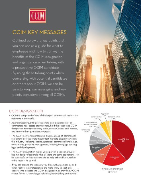 CCIM Key Messages Brochure - CCIM Institute