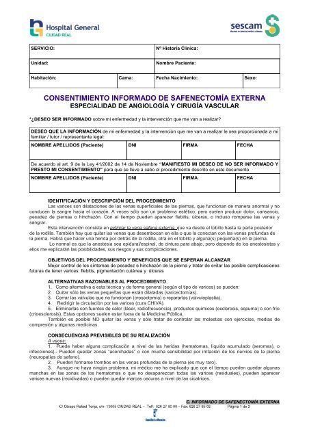 Safenectomia externa - hgucr