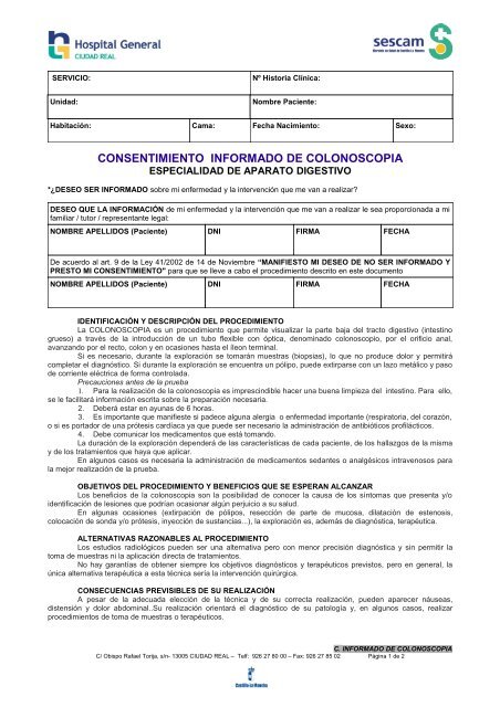 CONSENTIMIENTO DE COLONOSCOPIA