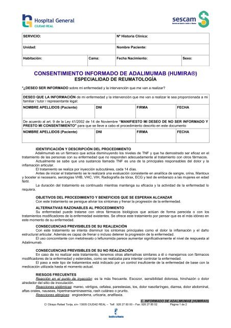 consentimiento informado de adalimumab (humiraÂ®) - hgucr