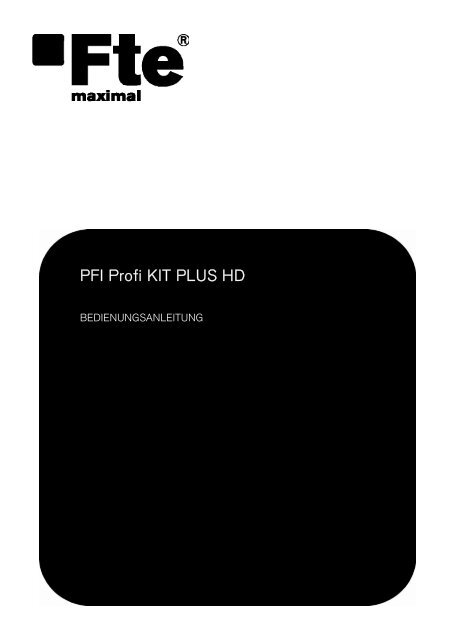 PFI Profi KIT PLUS HD - Fte Maximal