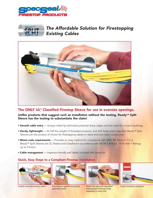 The Affordable Solution for Firestopping Existing Cables