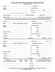 Second Class Rank Cheat Sheet - Boy Scout Troop 957