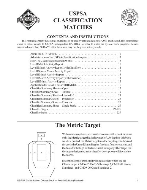 National Classification Course Book, 4th Edition - uspsa