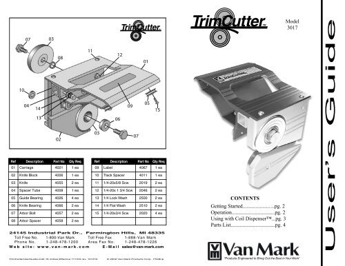 User's Guide - Van Mark Products