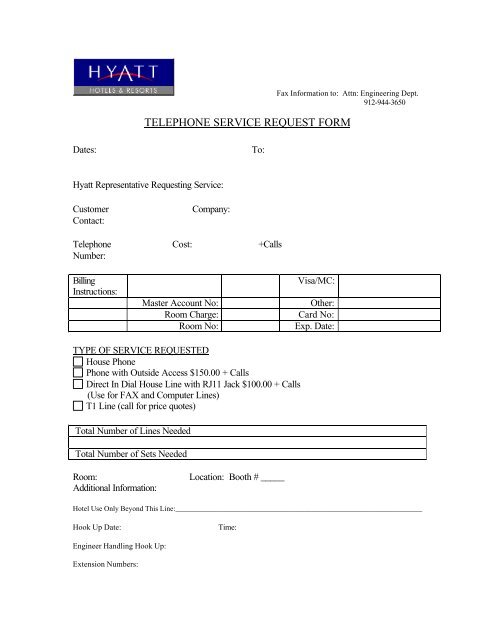 Service Call Form