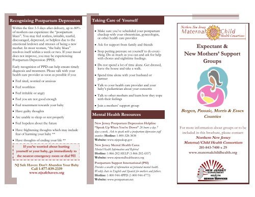 NNJMCHC New Moms Support Group Brochure ... - City of Englewood
