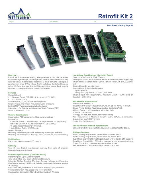 RK2 Data Sheet - Blue Ridge Technologies