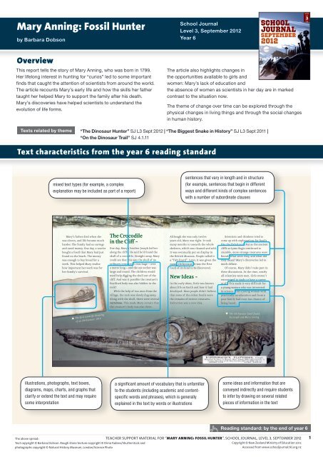 L3 September â Mary Anning Fossil Hunter - Literacy Online