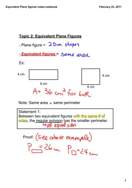 Equivalent Plane figures notes.notebook
