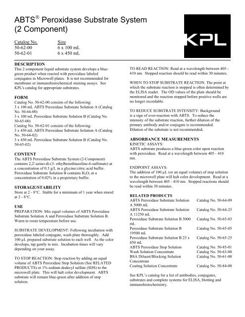 ABTS Peroxidase Substrate System (2 Component)