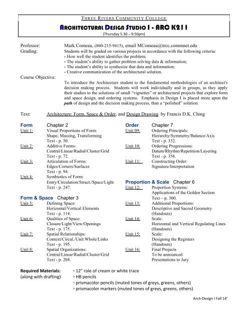 Syllabus Architectural Design Program