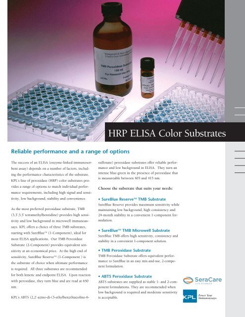 Peroxidase Microwell Colorimetric Substrates - KPL