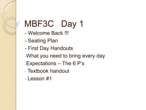 MBF3C Day 1 - Mr.Neave's Website - Weebly
